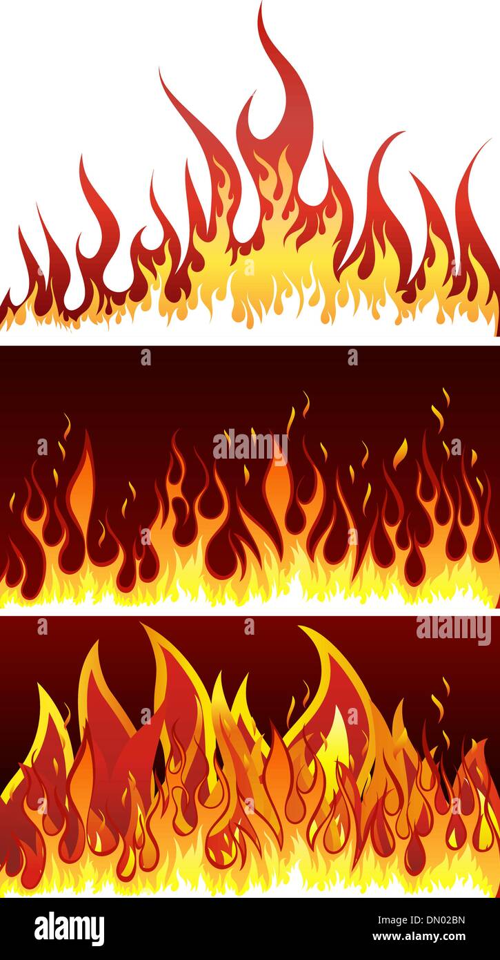 fire background set Stock Vector Image & Art - Alamy