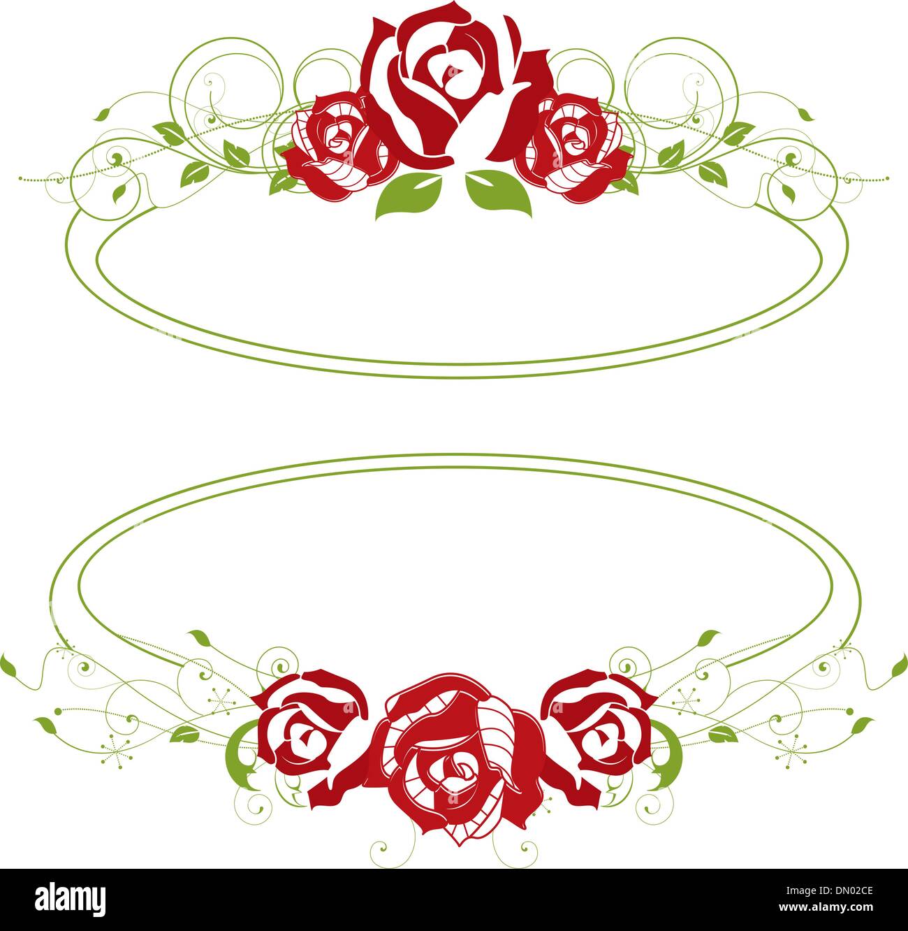 Vintage roses painting Stock Vector Images - Alamy