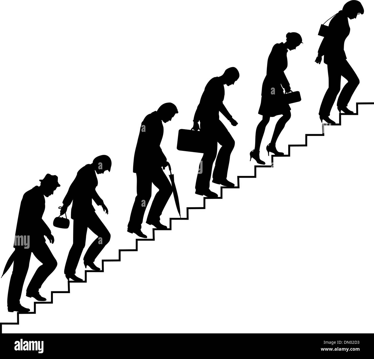 Uphill steps Stock Vector Images - Alamy