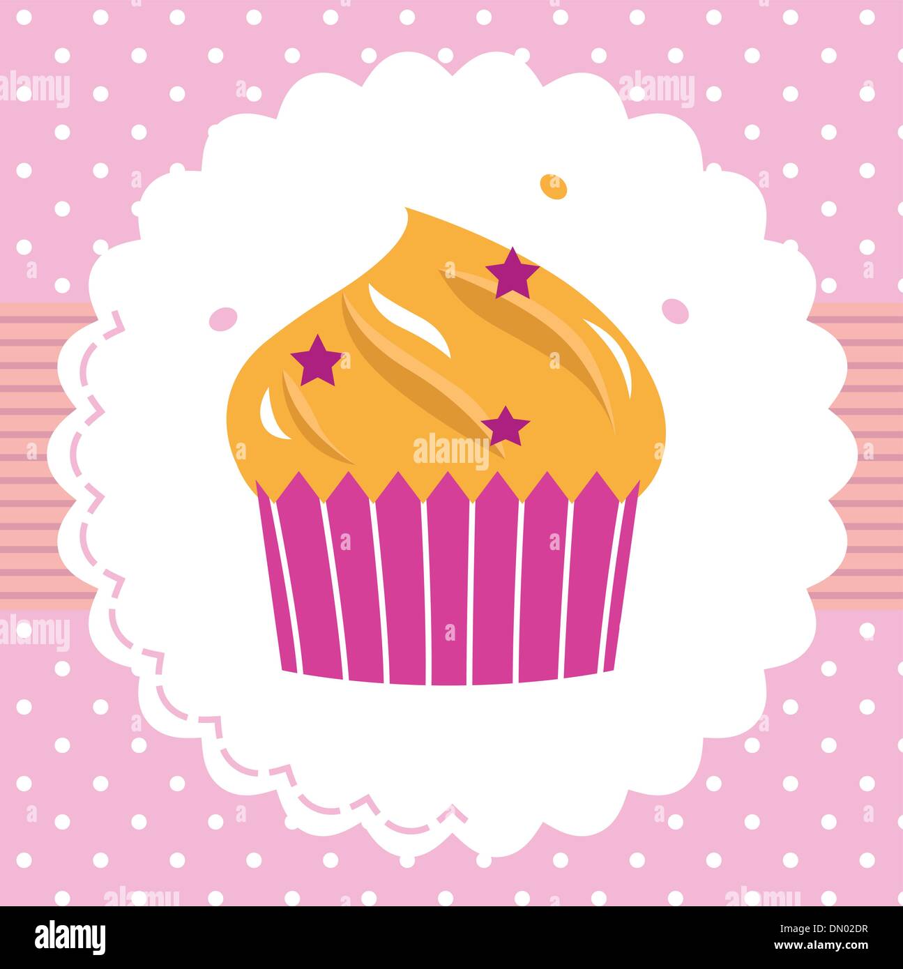 Cute sweet party cupcake card Stock Vector Image & Art - Alamy