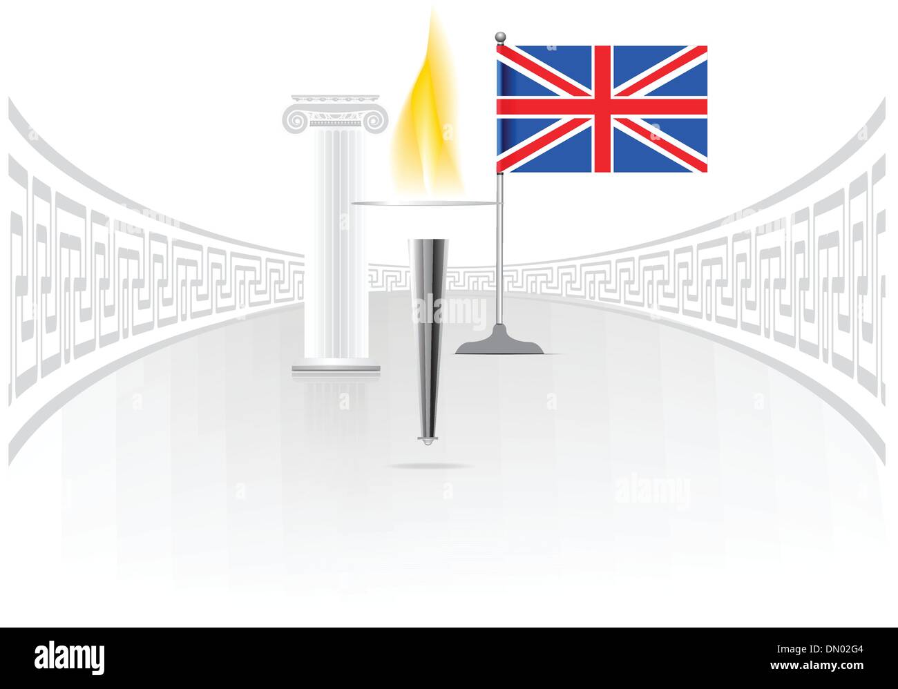 Greek fire torch icon Stock Vector Images - Alamy