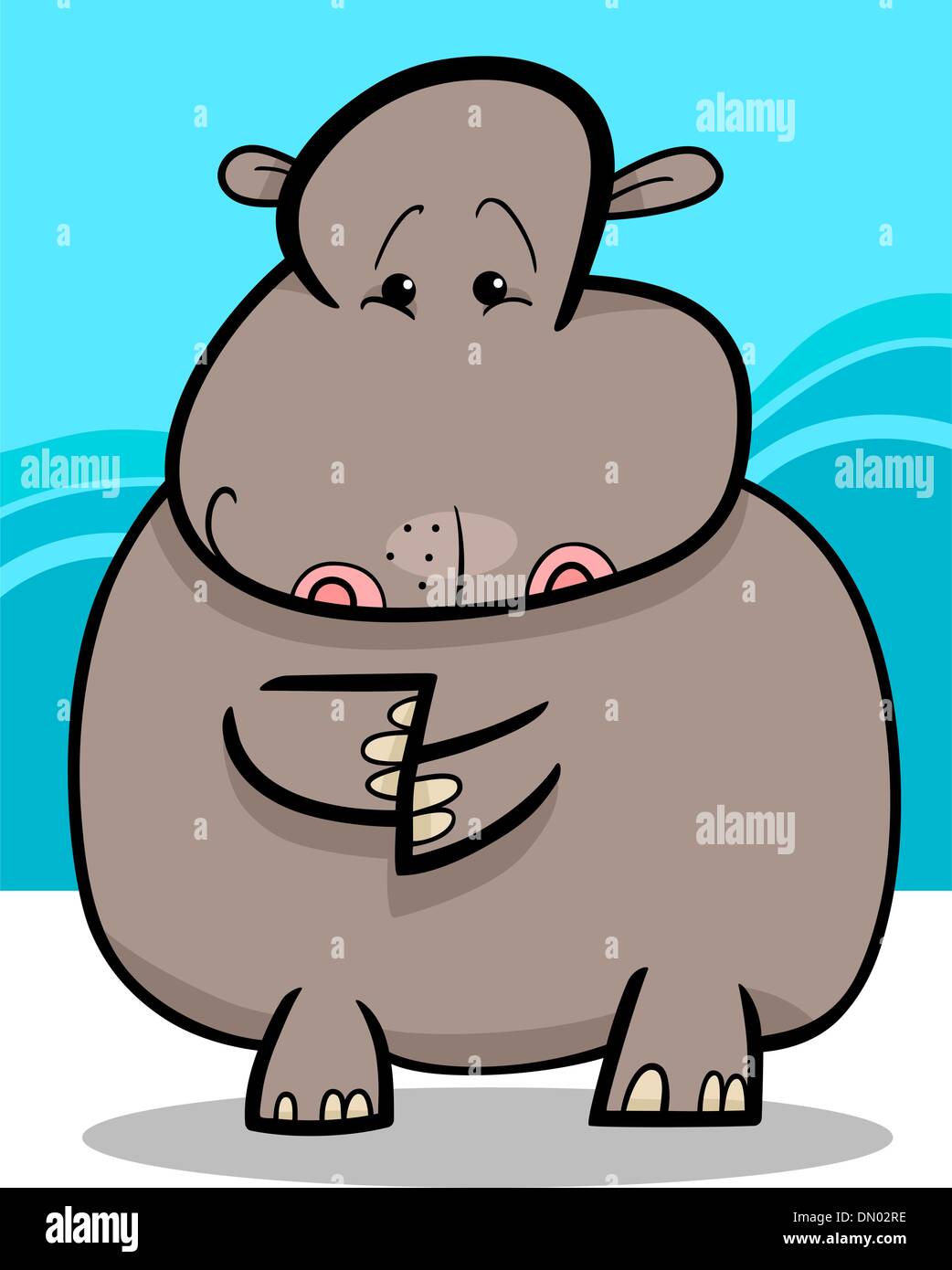Hippo or Hippopotamus Cartoon Stock Vector Image & Art - Alamy