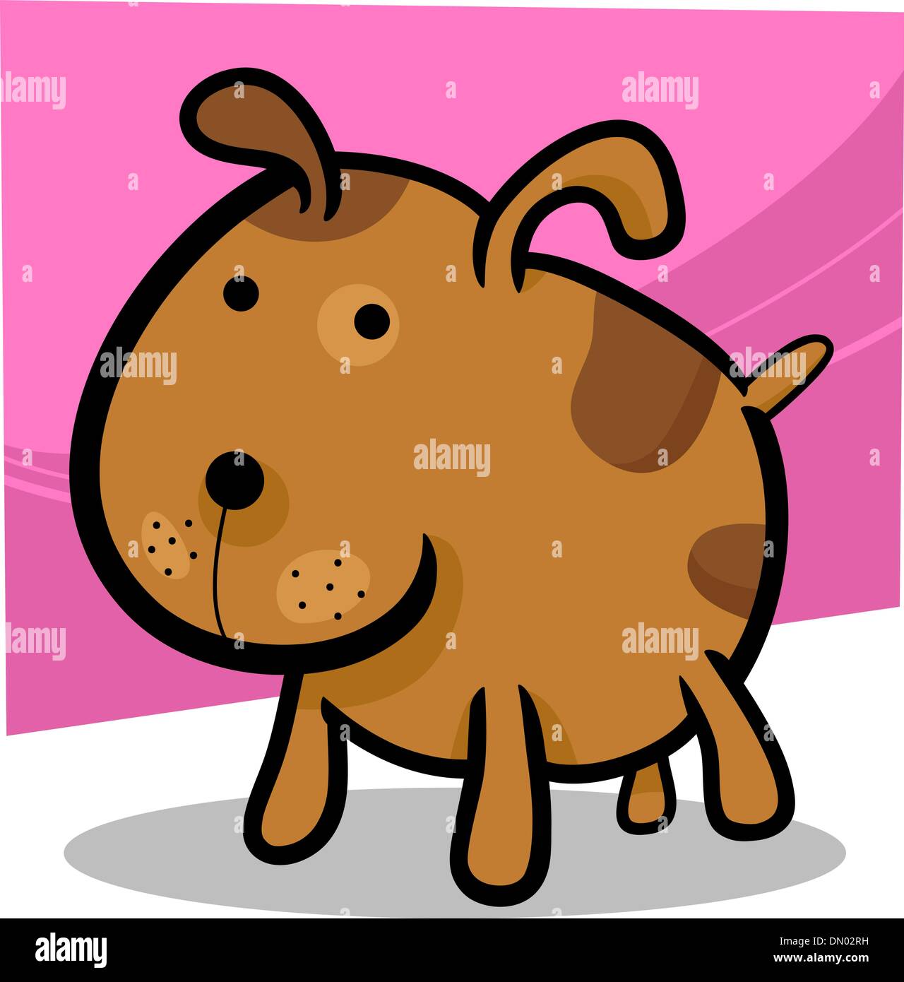 cartoon illustration of cute spotted dog Stock Vector Image & Art - Alamy