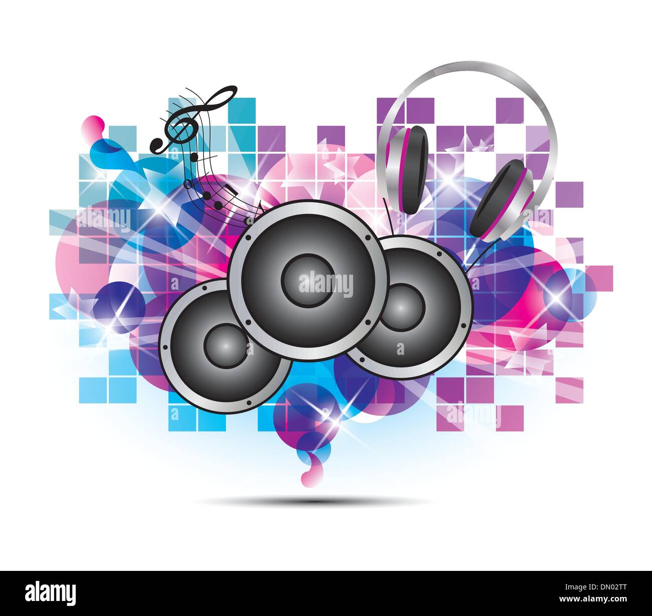 Musical note wallpaper Cut Out Stock Images & Pictures - Alamy