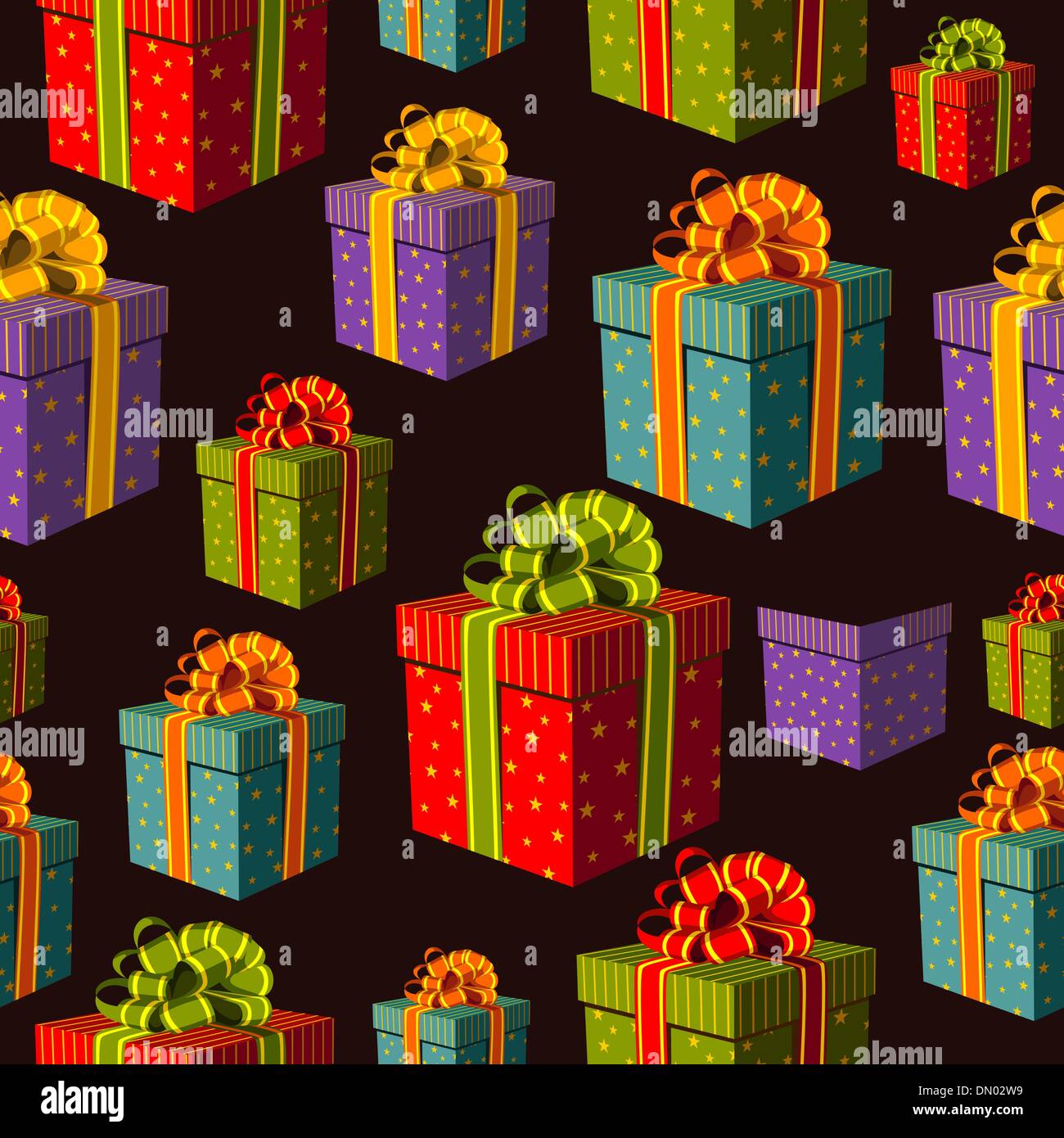 Colorful group of gift boxes pattern Stock Vector Image & Art - Alamy