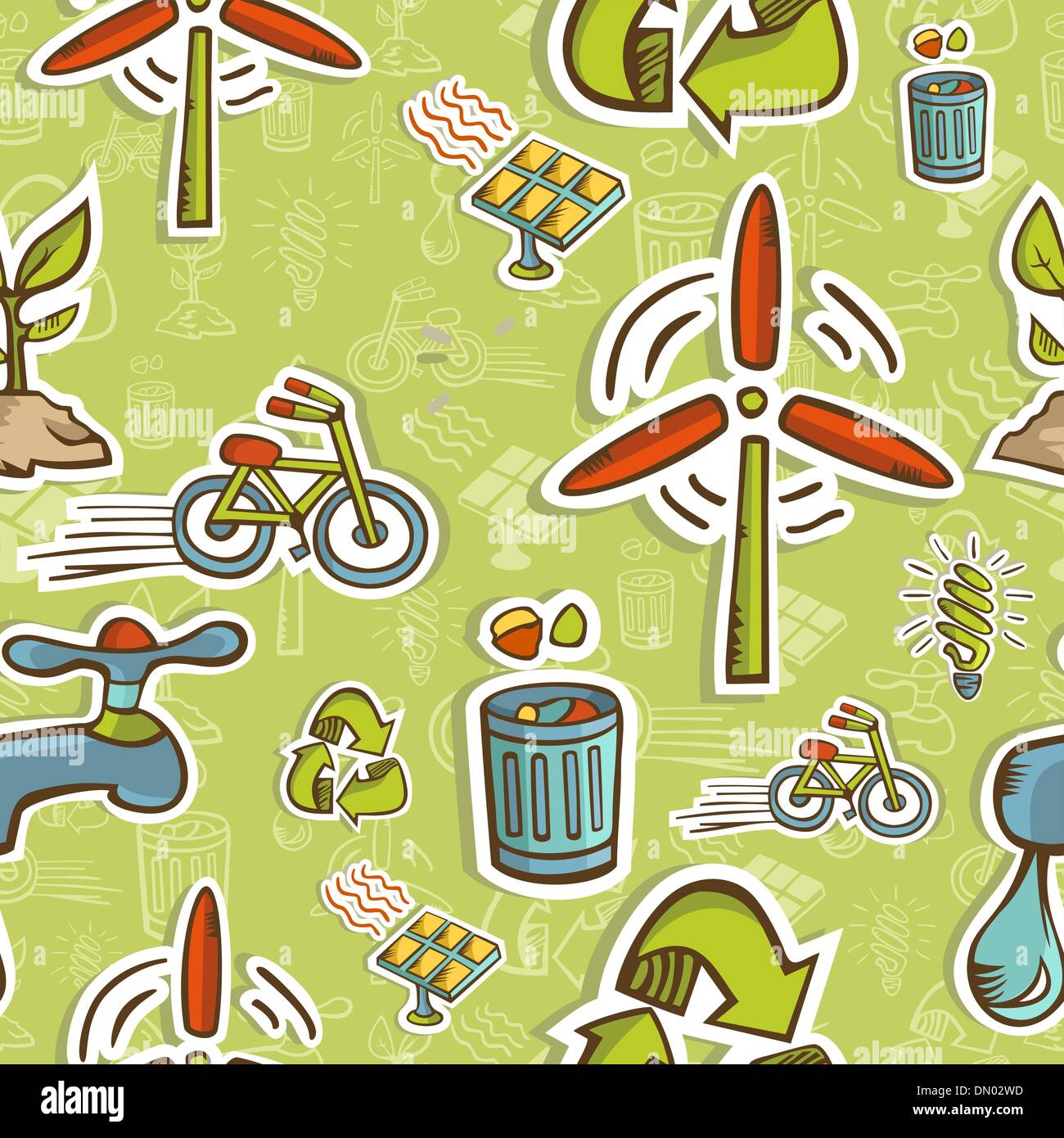 Go green icon set pattern Stock Vector Image & Art - Alamy