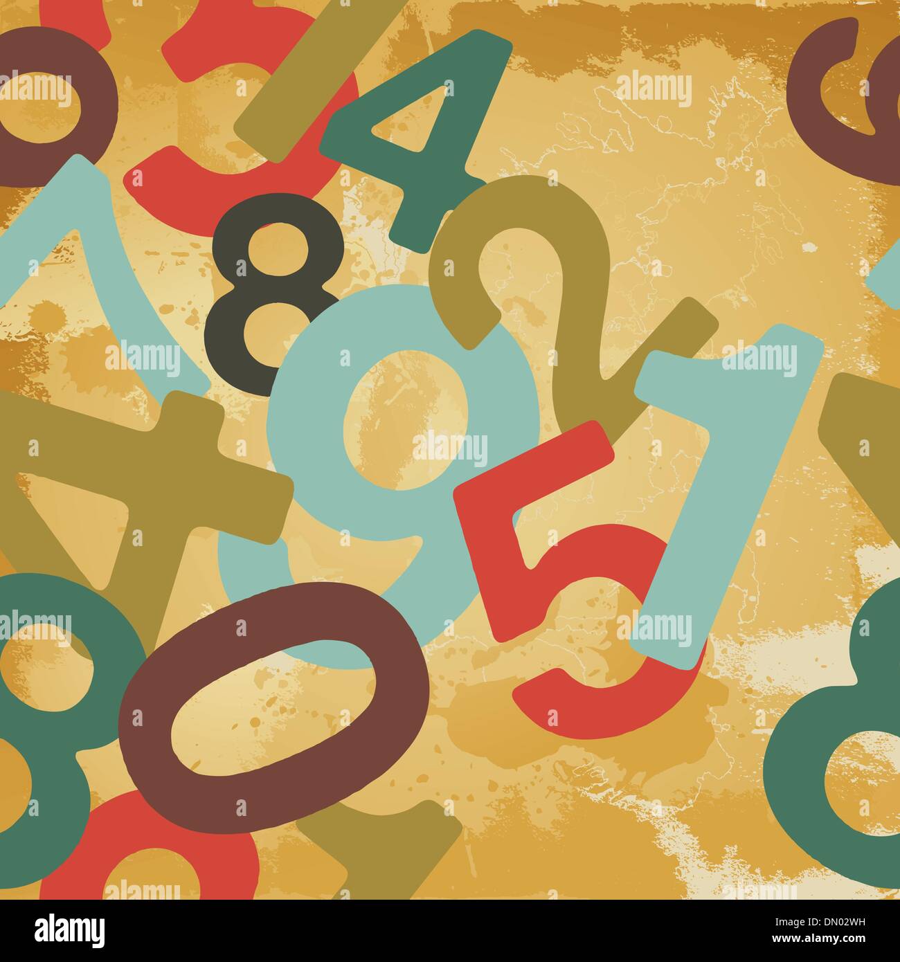 Vintage numbers pattern Stock Vector Image & Art - Alamy