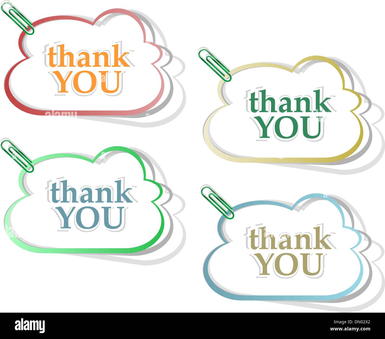 vector speech bubbles thank you Stock Vector Image & Art - Alamy