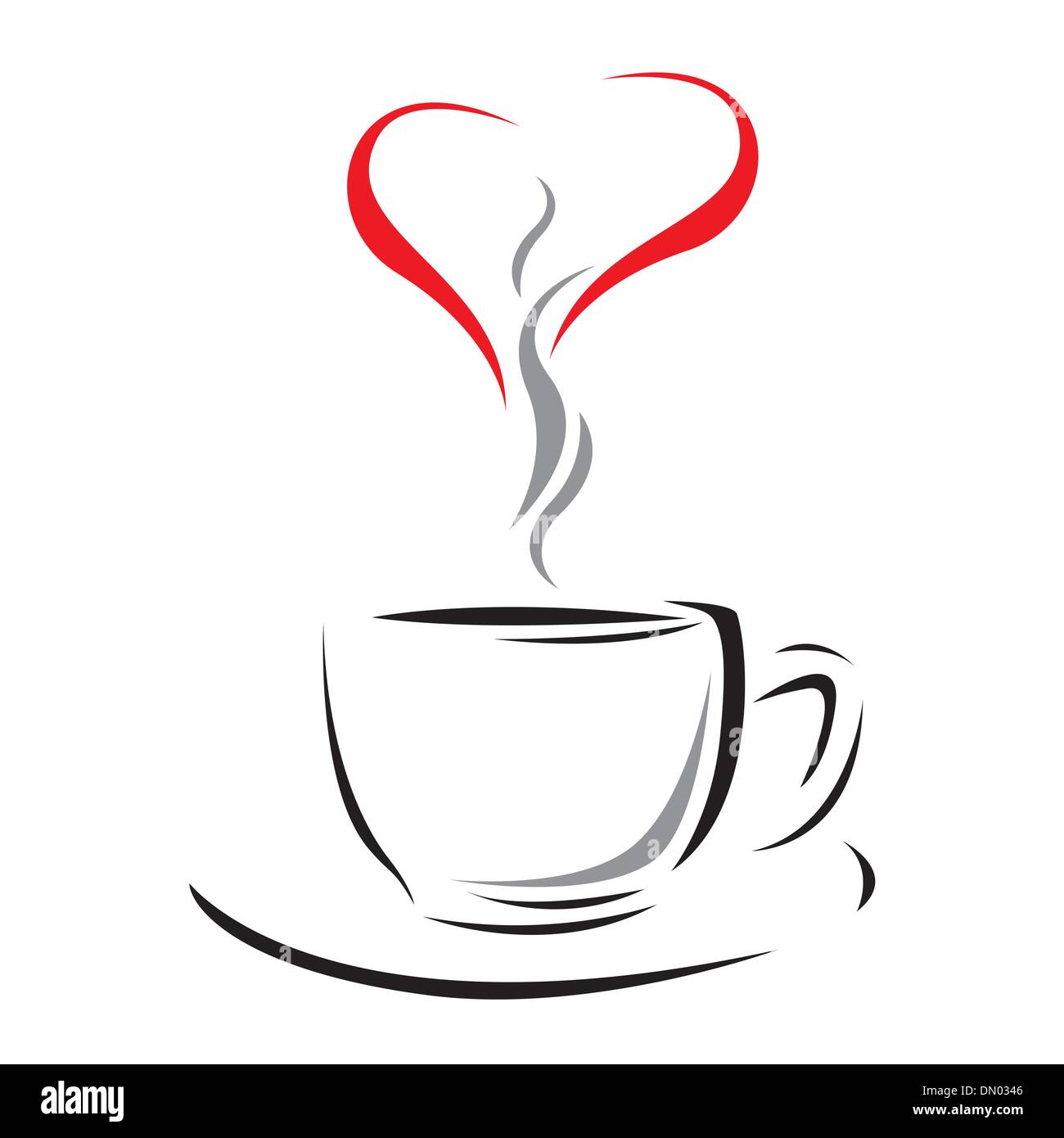 Coffee cup of love Stock Vector Image & Art - Alamy