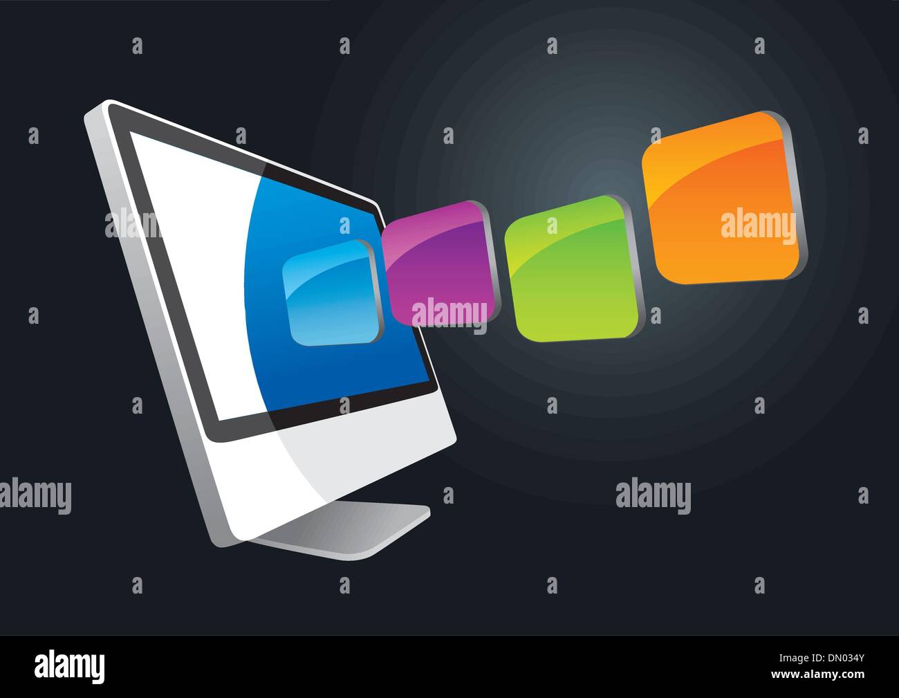 Lcd monitor Stock Vector Images - Alamy