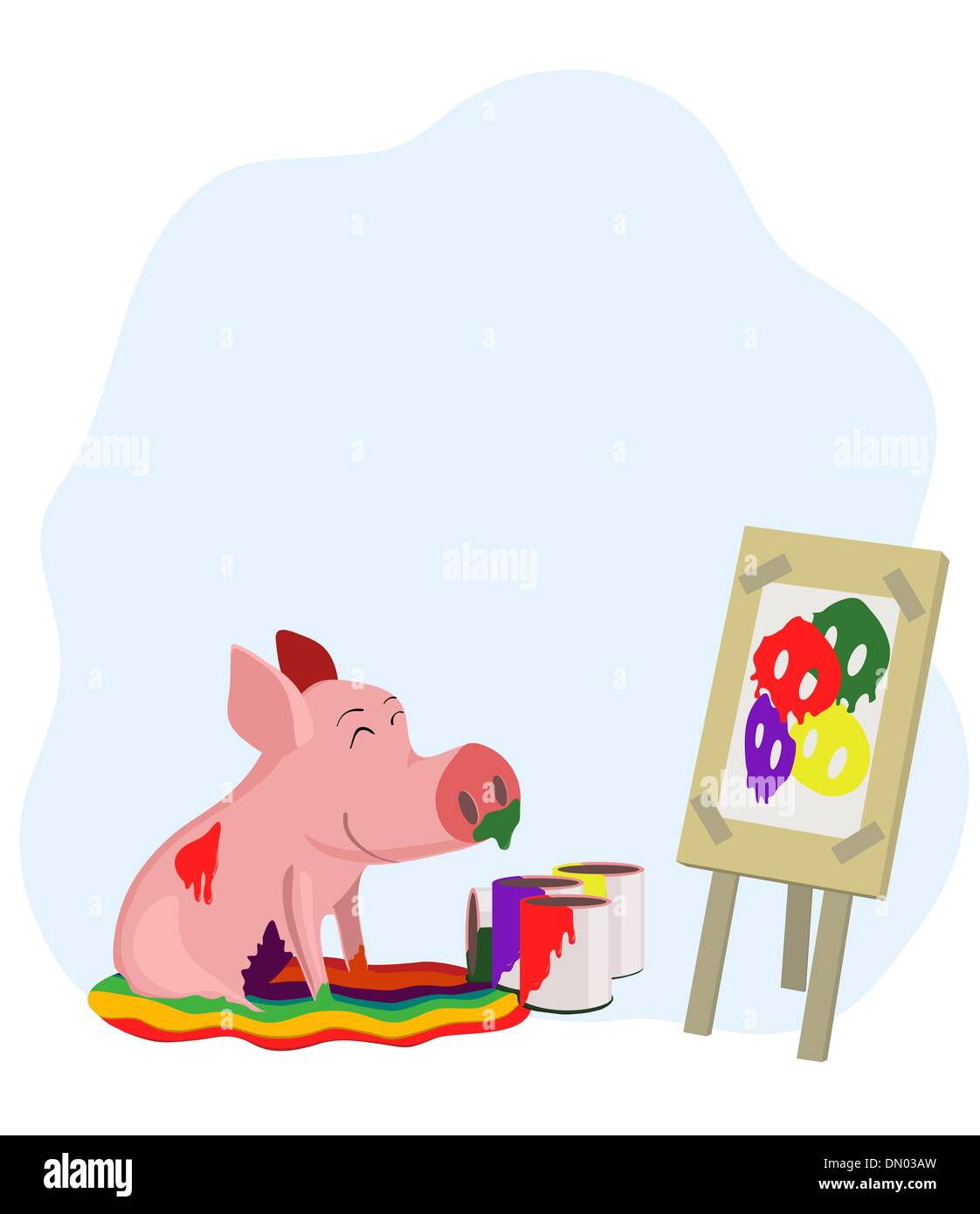 Artist easel paints painting Stock Vector Images - Alamy