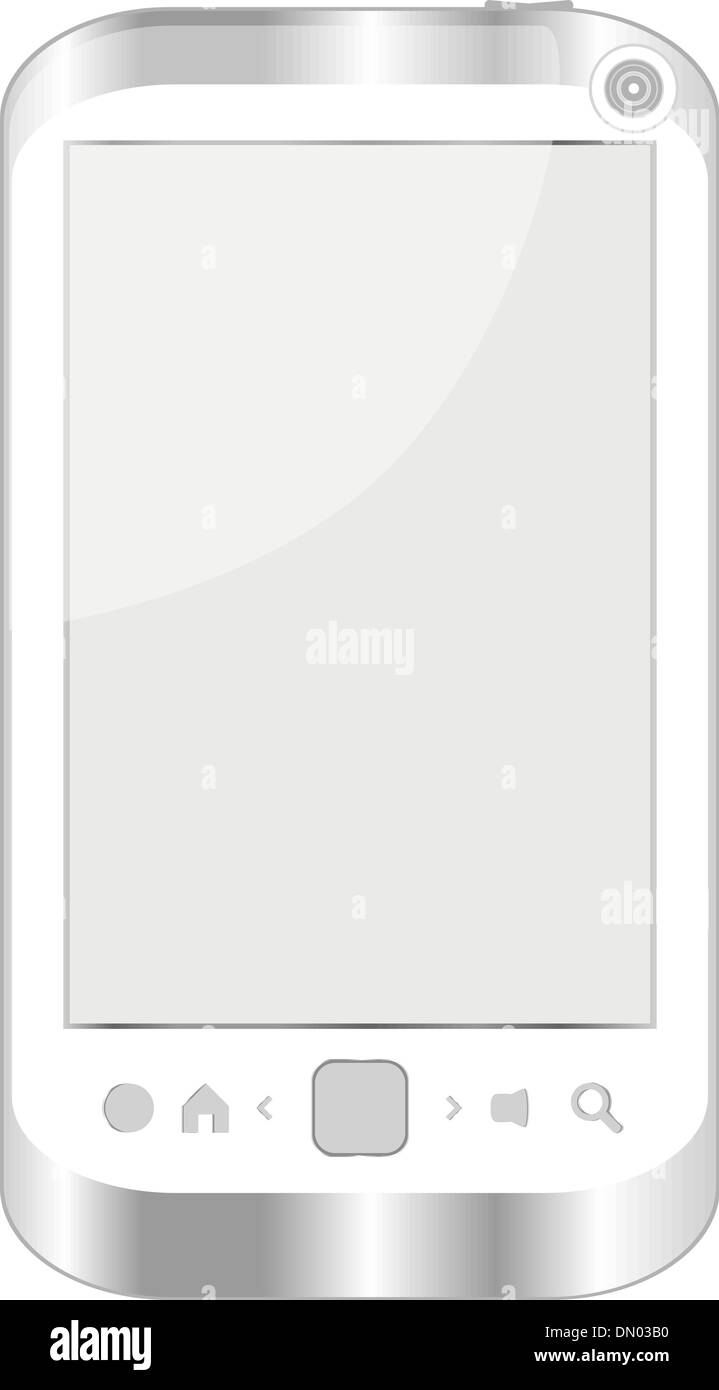 white smart phone isolated Stock Vector Image & Art - Alamy
