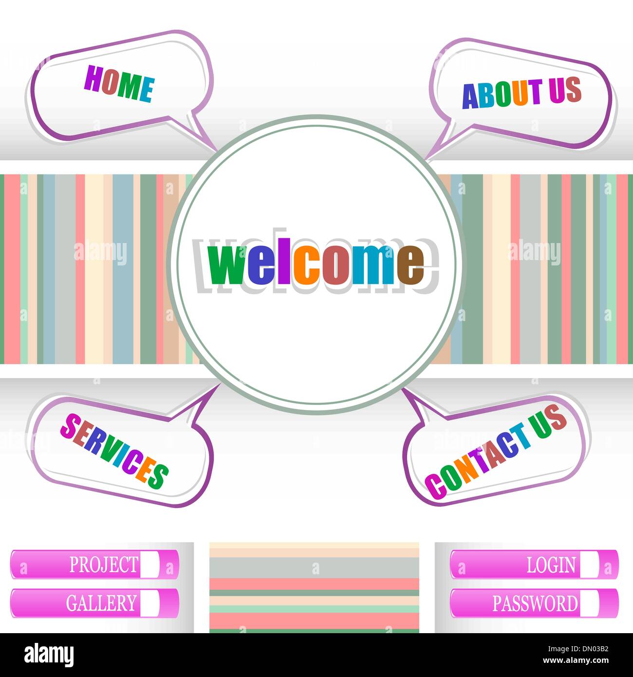 Retro style website template, design frame Stock Vector Image & Art - Alamy