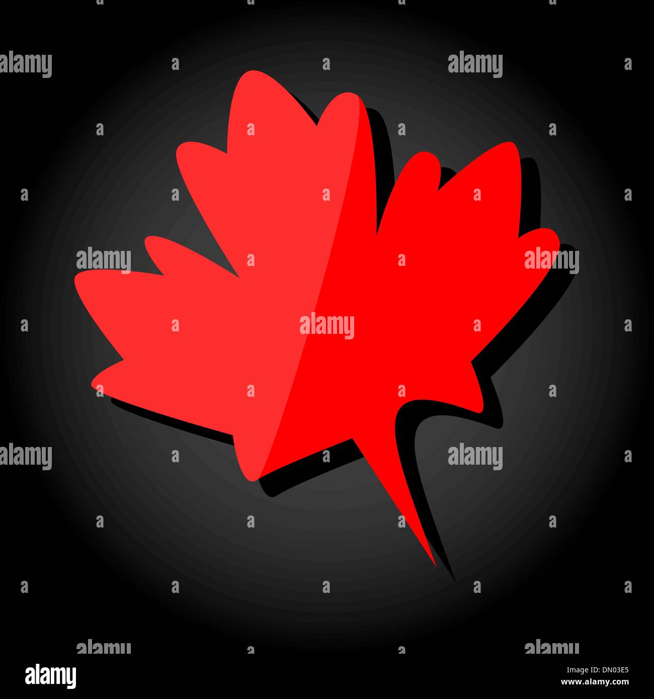 Realistic red maple leaf. Vector illustration Stock Vector Image & Art ...