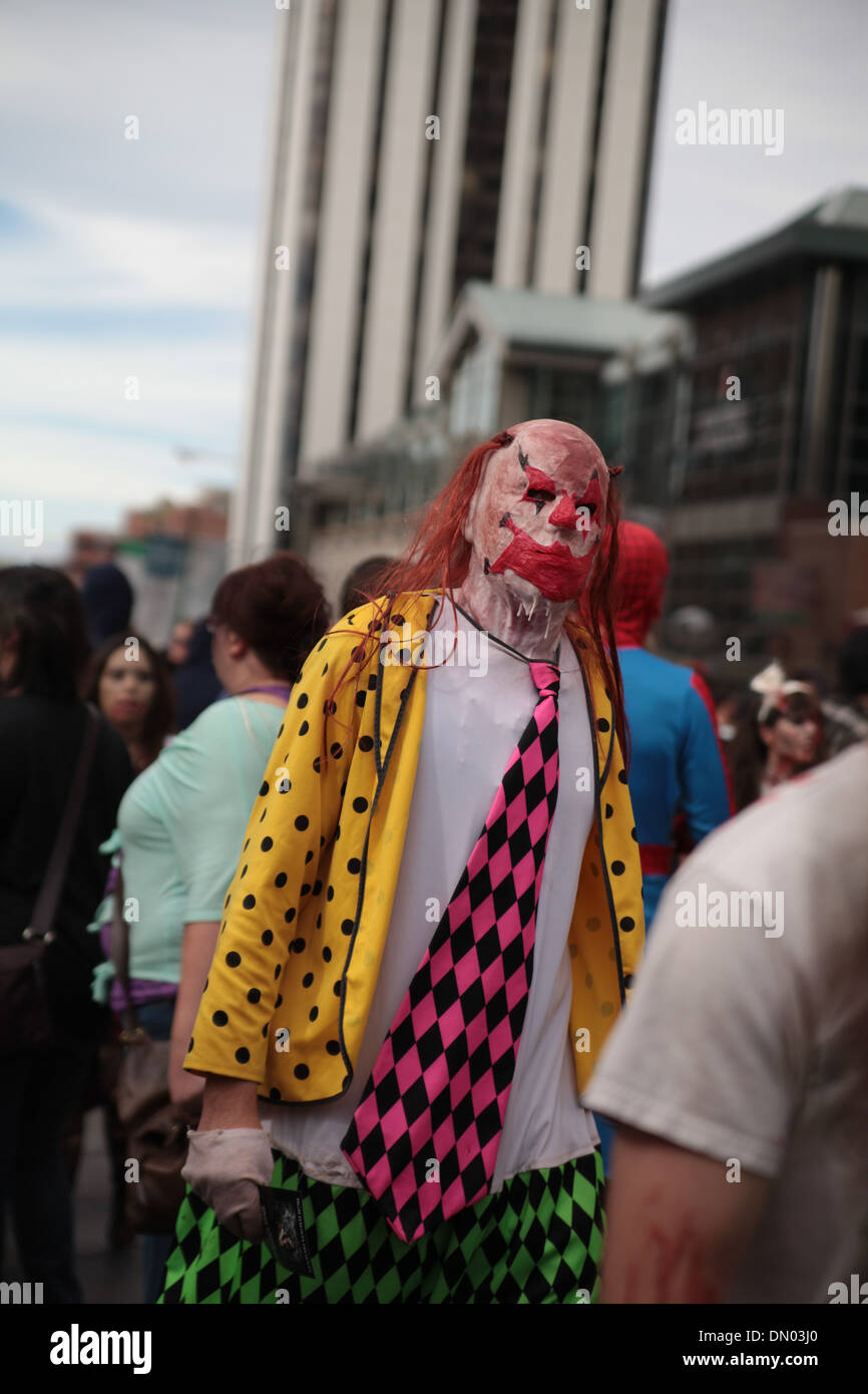 Denver's zombie crawl on 16th street mall Stock Photo - Alamy
