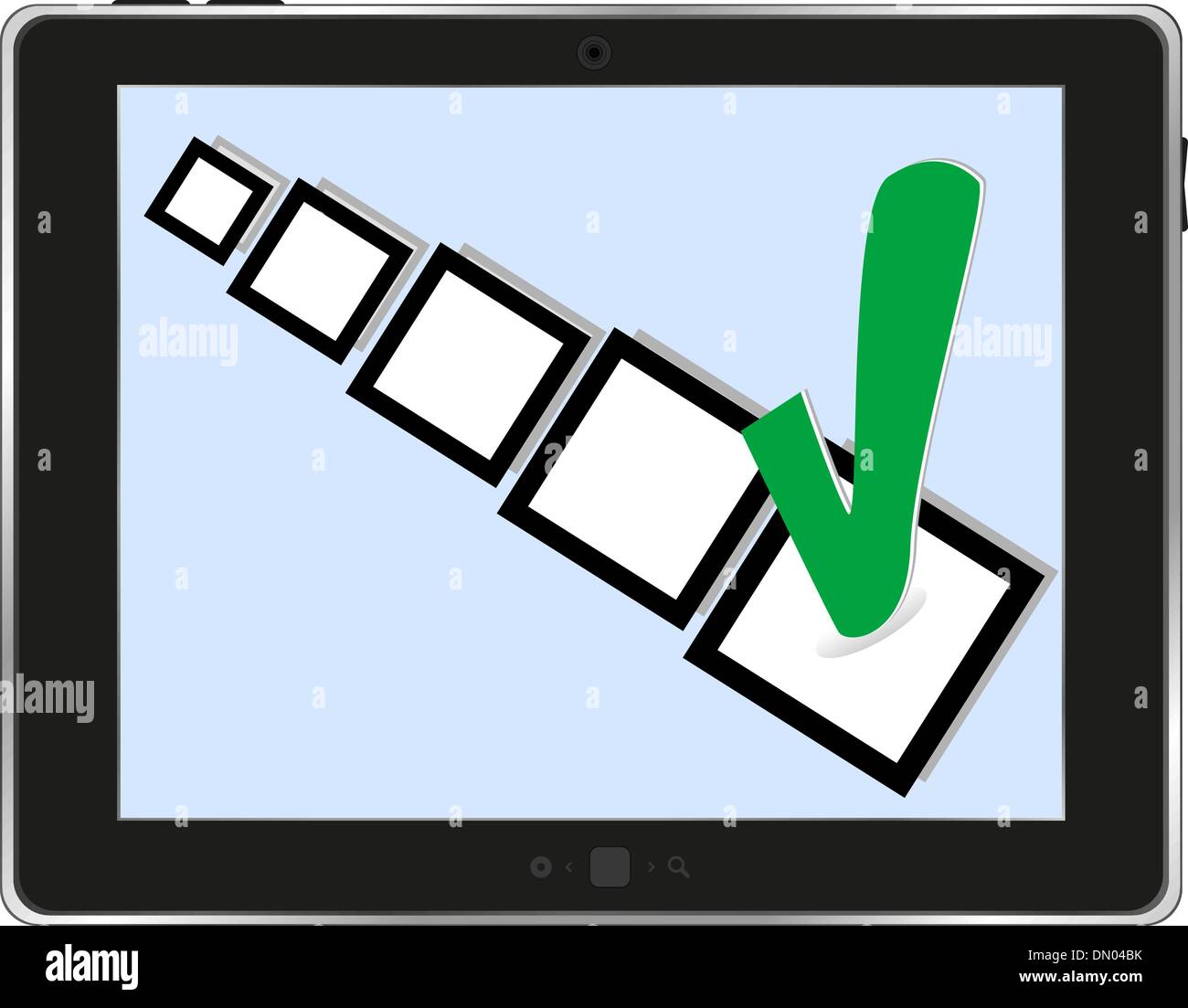 tablet pc with check box on white background Stock Vector Image & Art ...