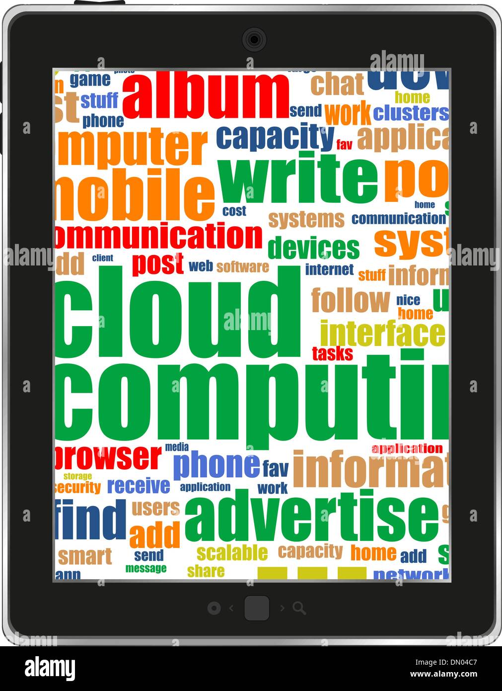 Laptop tablet pc word cloud hi-res stock photography and images - Alamy