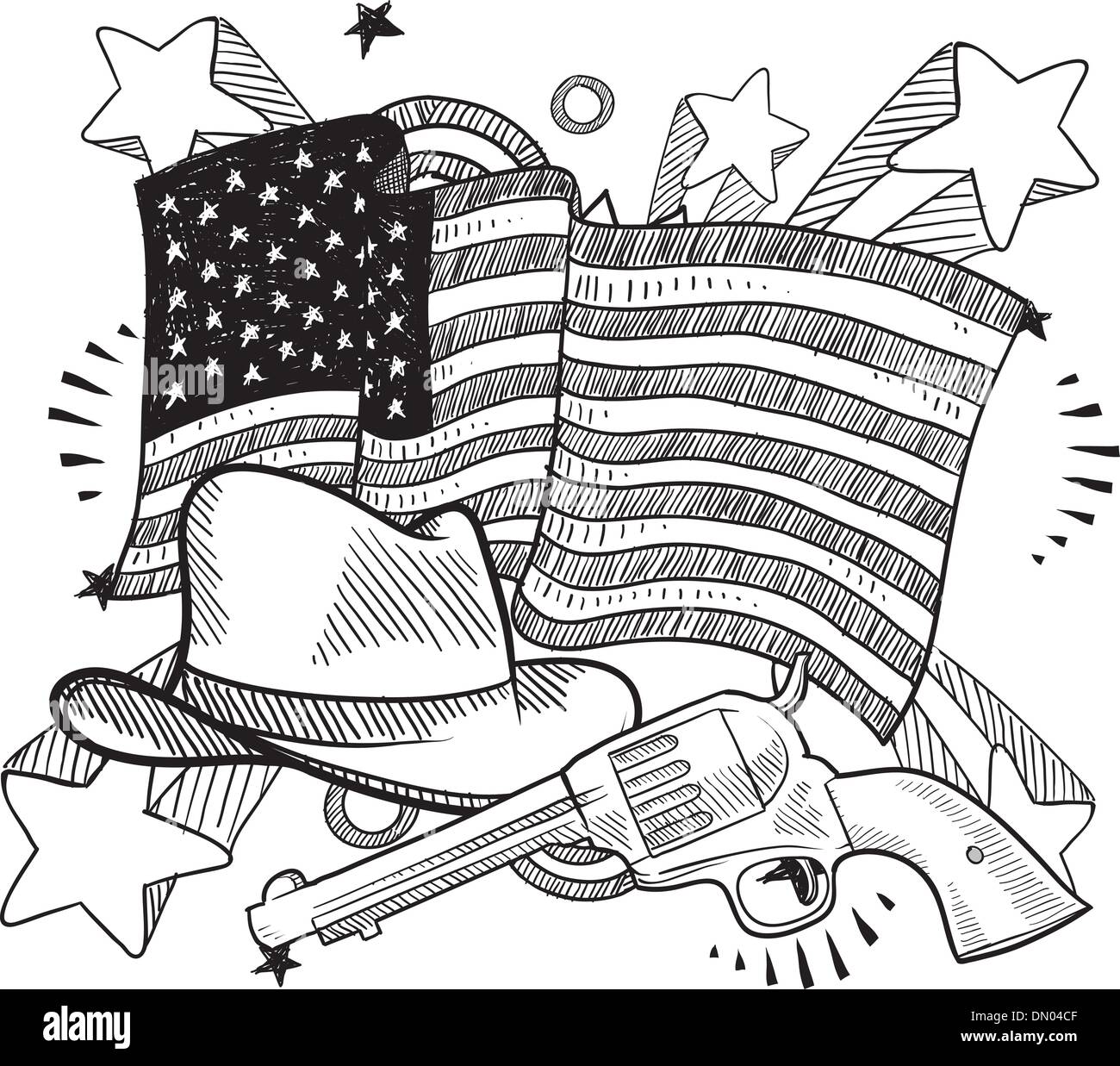 American Wild West Stock Vector Image Art Alamy