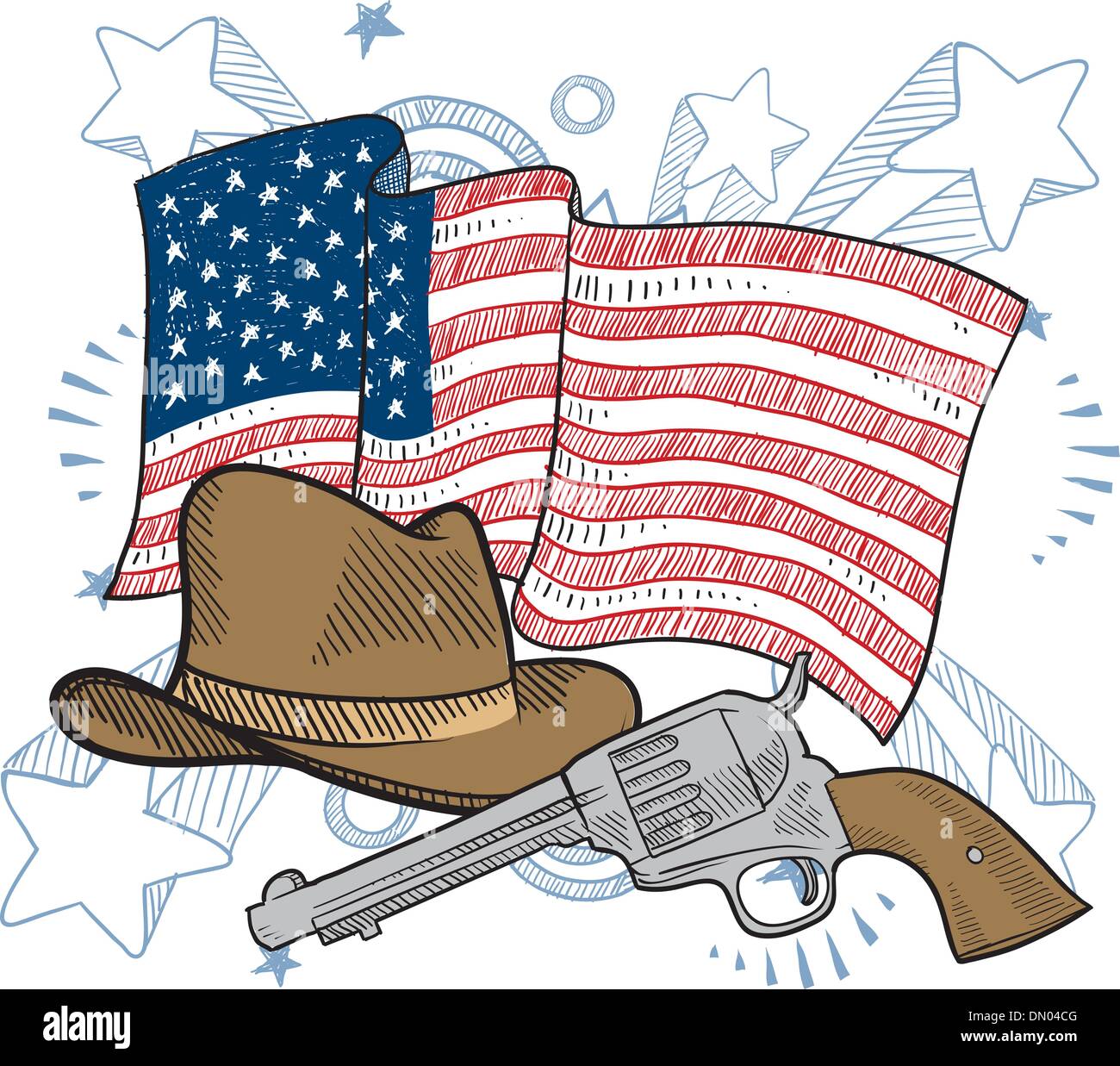 Illustration blue color american Stock Vector Images - Alamy