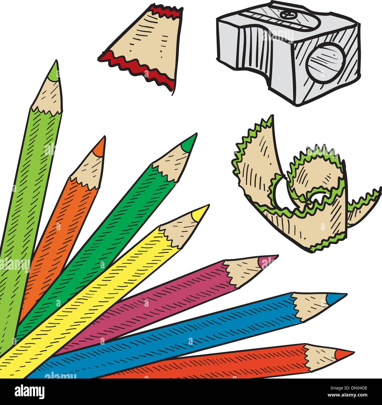 Colored pencil drawing illustration hi-res stock photography and images ...