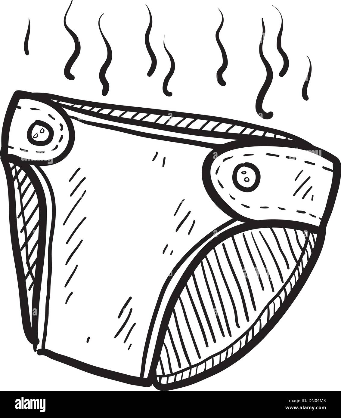 Smelly diaper vector sketch Stock Vector Image & Art - Alamy