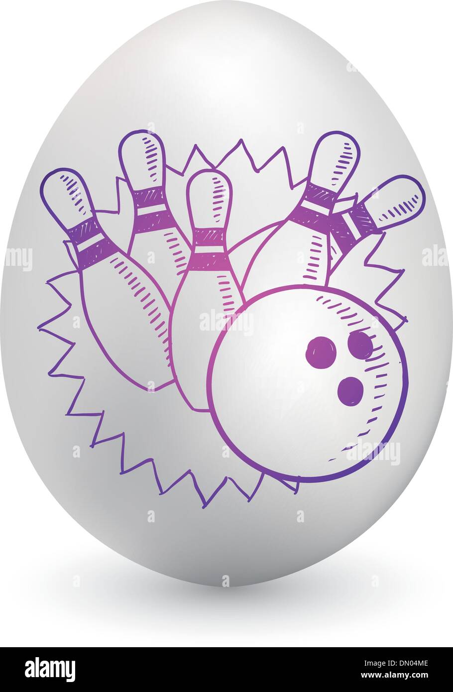 Bowling Easter Egg Vector Stock Vector Image And Art Alamy 3373