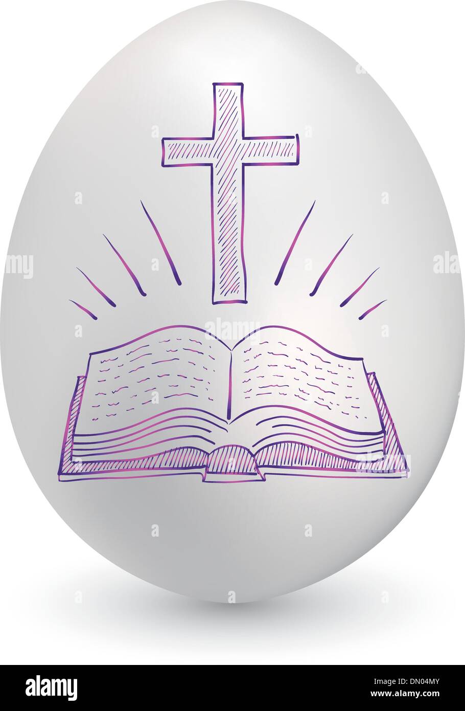 Christian illustration cross bible Stock Vector Images - Alamy