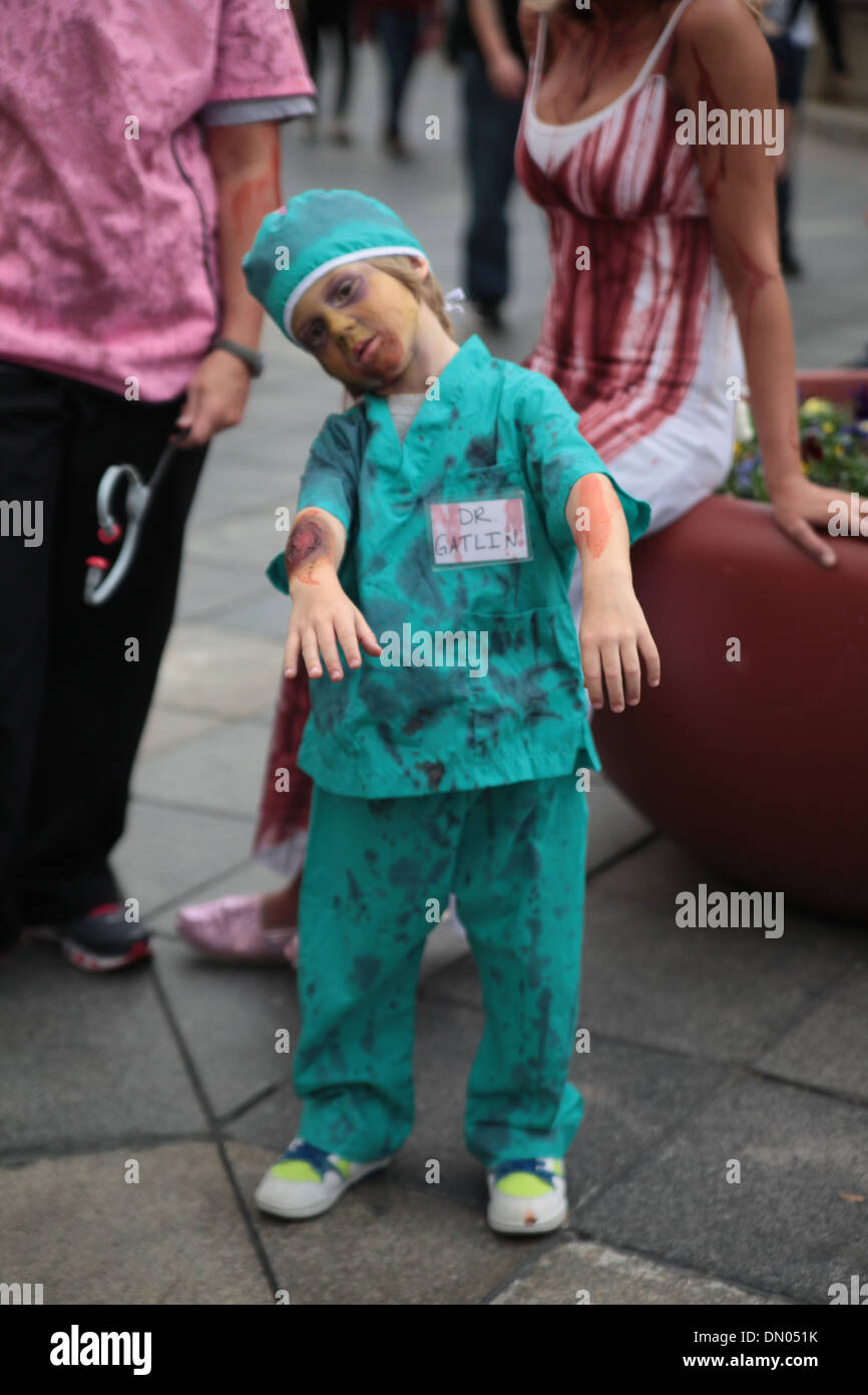 Denver's zombie crawl on 16th street mall Stock Photo - Alamy