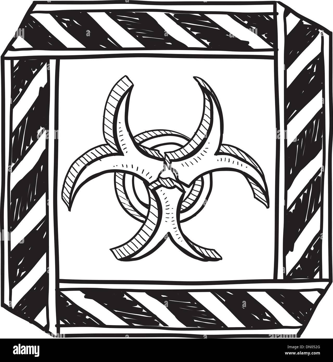 Biohazard warning vector sketch Stock Vector Image & Art - Alamy