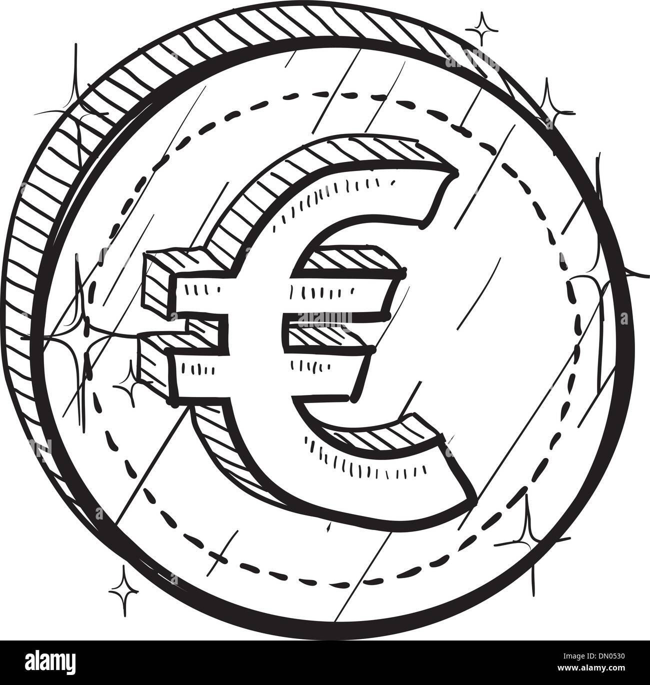 Euro symbol vector sketch Stock Vector Image & Art - Alamy