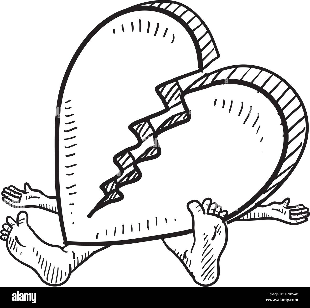 Crushed by love vector sketch Stock Vector Image & Art - Alamy