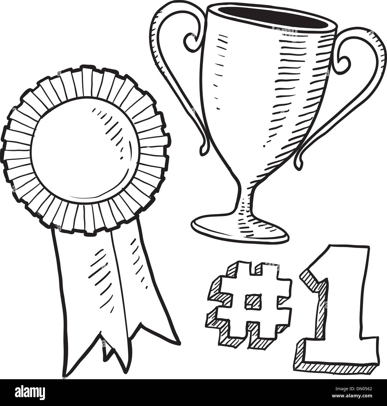 Awards assortment vector sketch Stock Vector Image & Art - Alamy