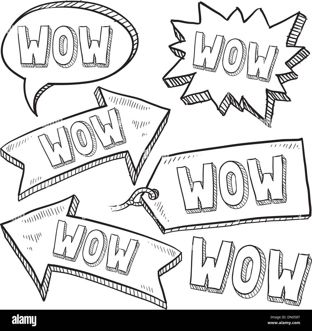Wow vector vectors hi-res stock photography and images - Alamy