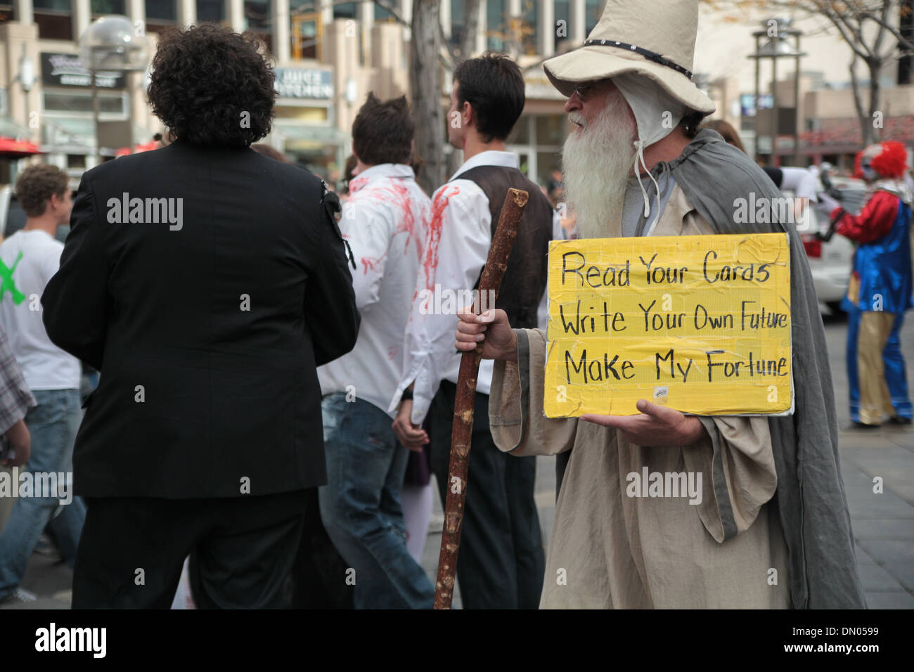 Denver's zombie crawl on 16th street mall Stock Photo - Alamy