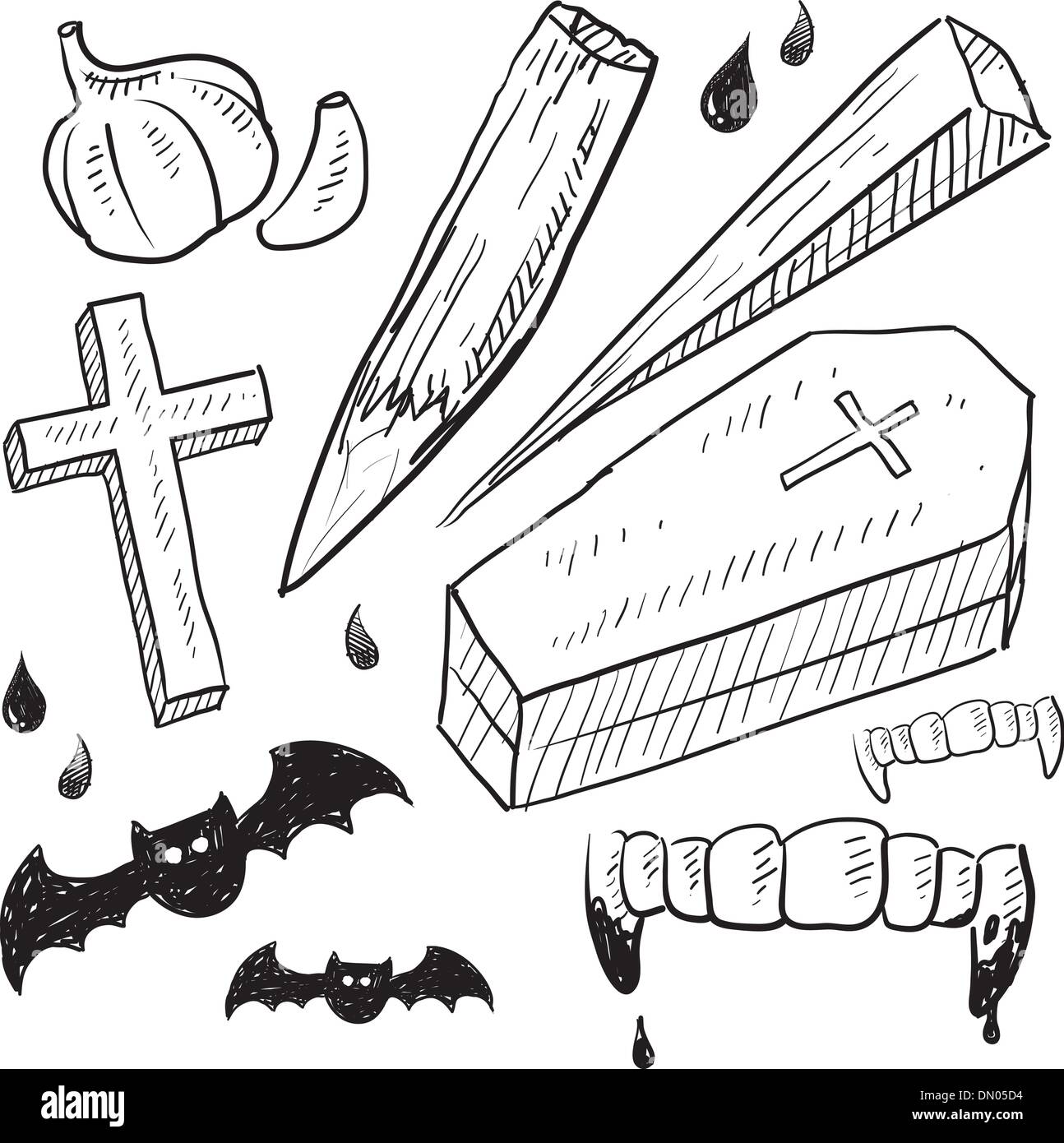 Vampire objects vector set Stock Vector Image & Art - Alamy