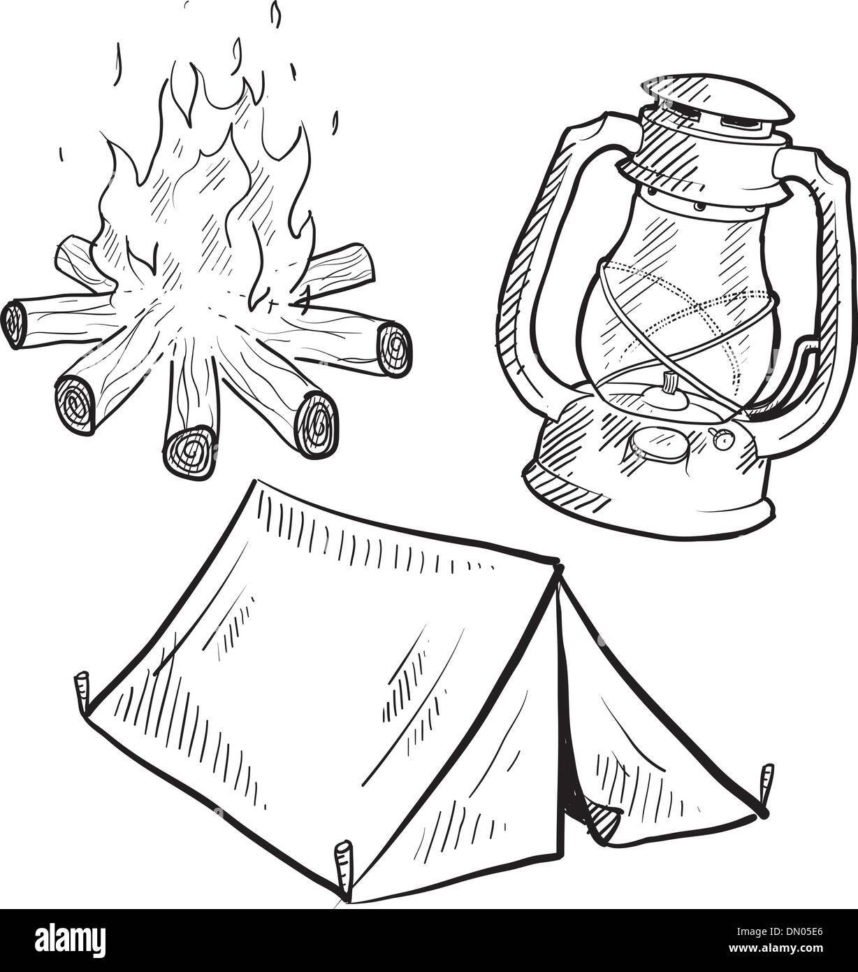 Hike camping Stock Vector Images - Alamy