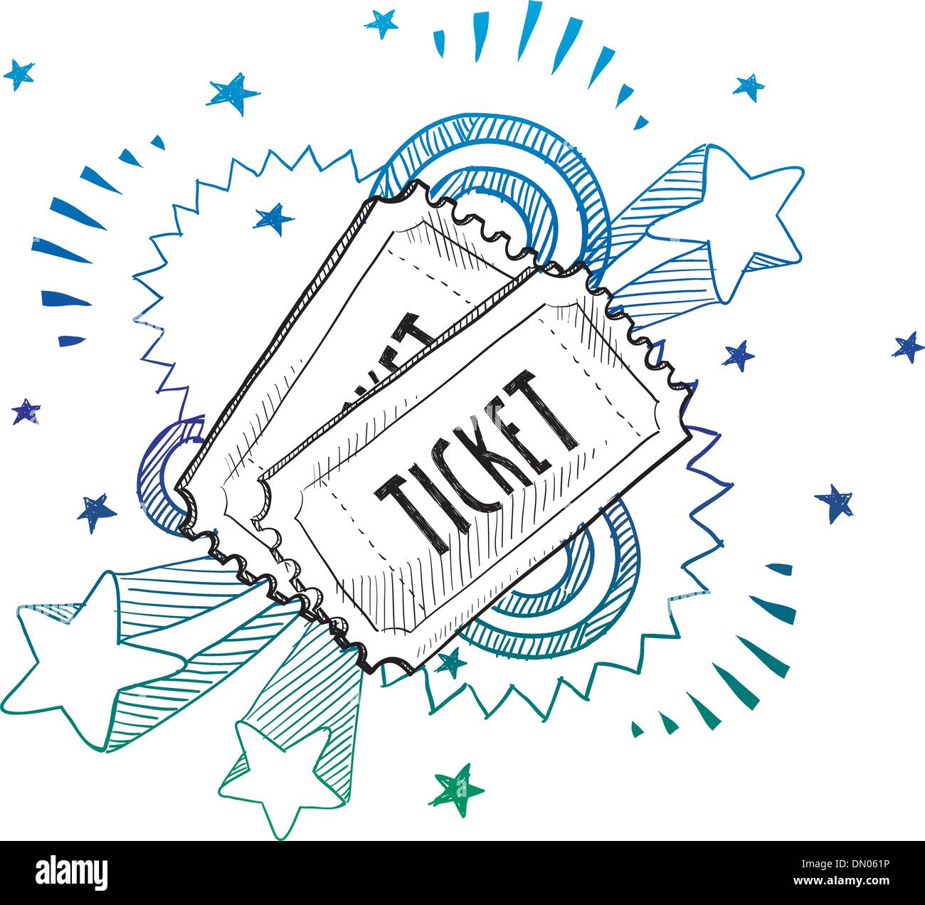 Event ticket sketch Stock Vector Image & Art - Alamy