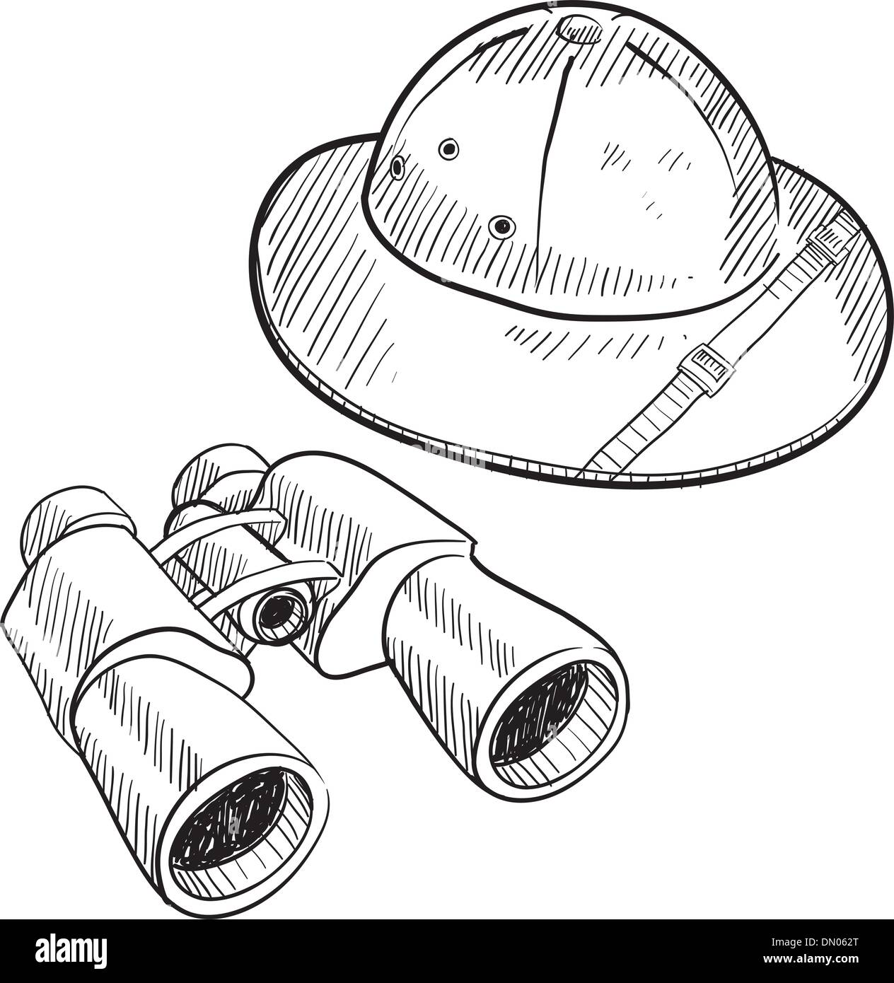 Binoculars illustration sketch Stock Vector Images - Alamy