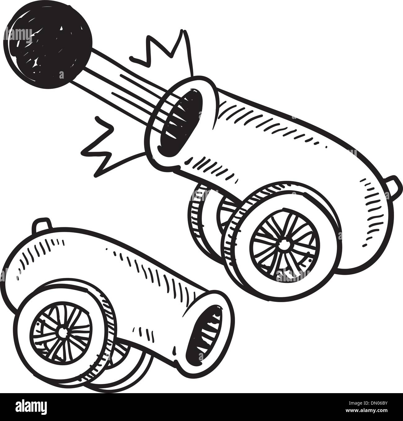 Cannon drawing hi-res stock photography and images - Alamy