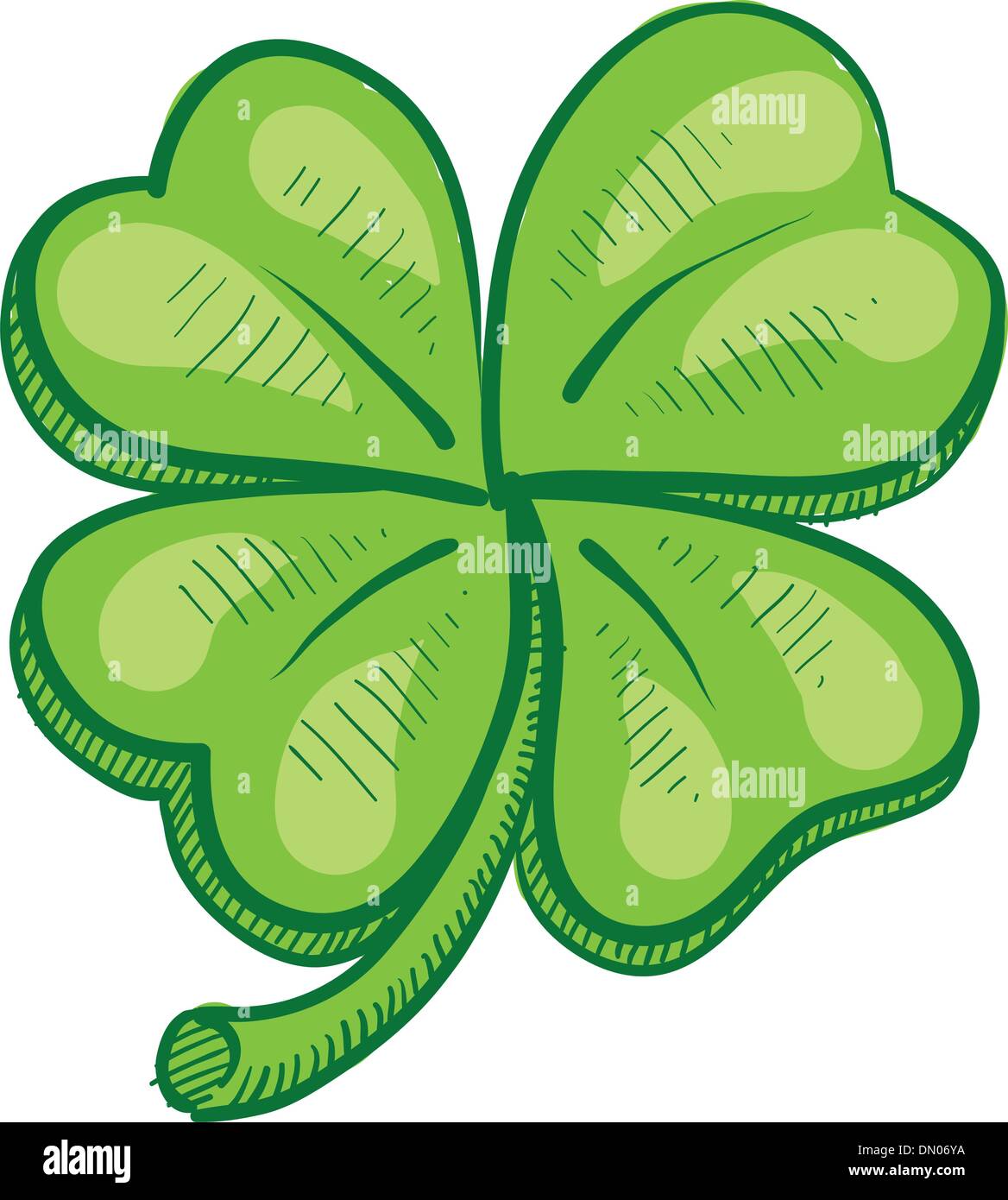 Luck four leaf clover sketch Stock Vector Image & Art - Alamy