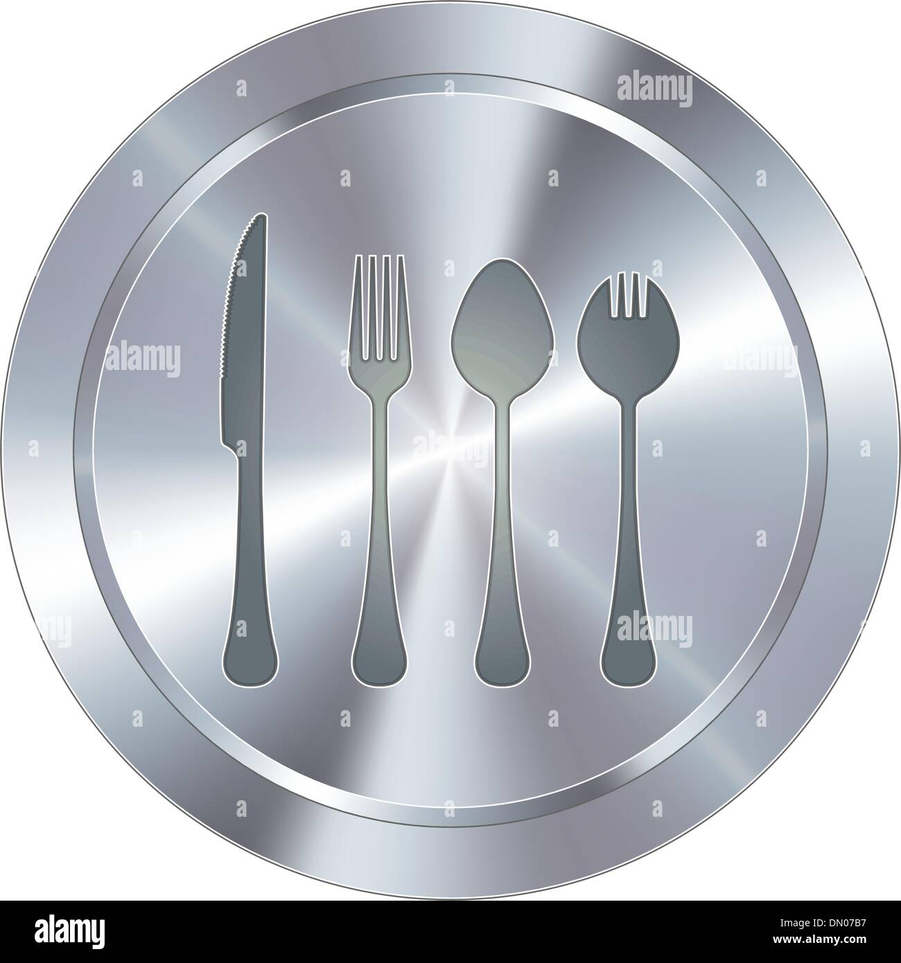 Eating utensils industrial button Stock Vector Image & Art - Alamy