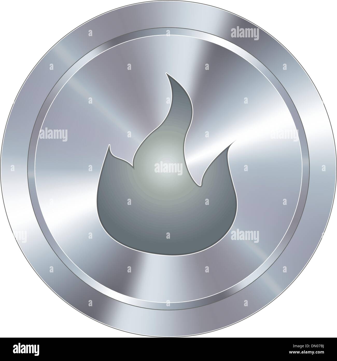 Flame fire sign button Stock Vector Images - Alamy