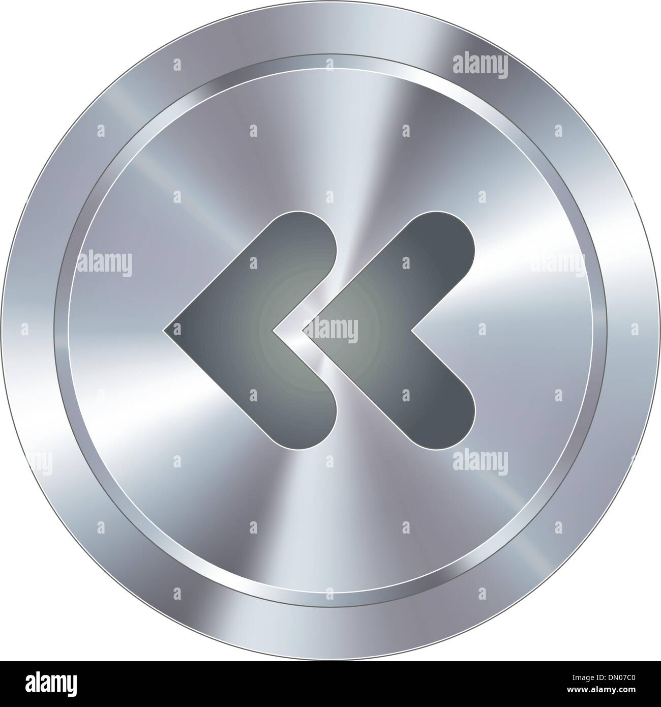 Reverse media player industrial button Stock Vector Image & Art - Alamy