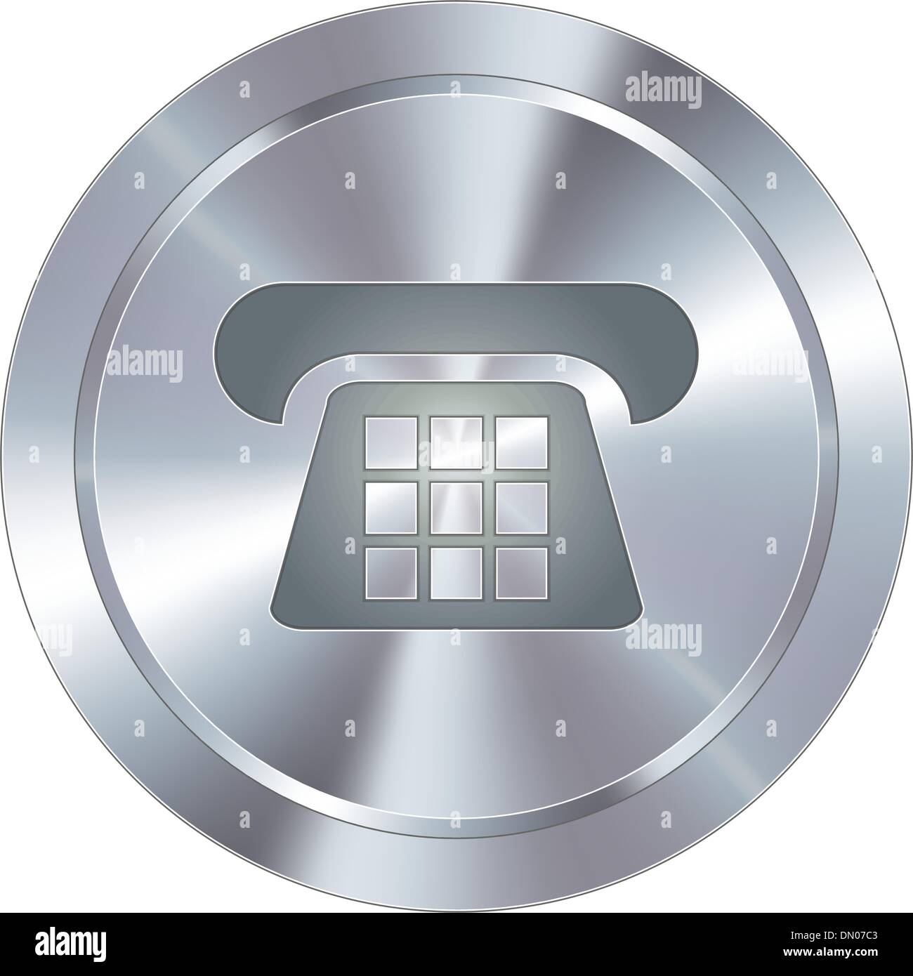 Retro telephone industrial button Stock Vector Image & Art - Alamy