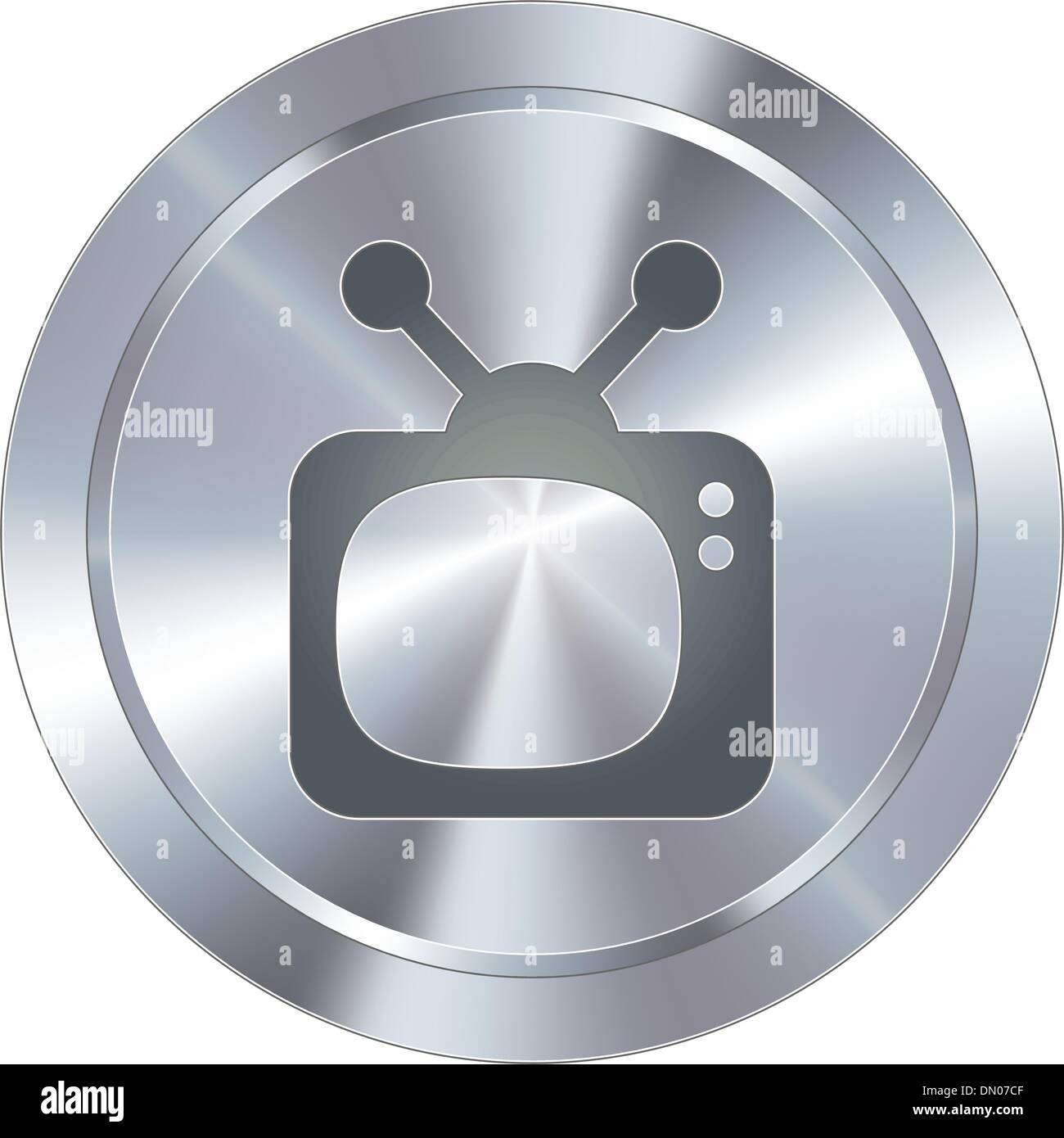 Retro TV industrial button Stock Vector Image & Art - Alamy