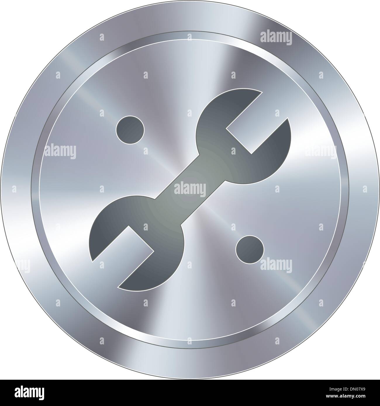 Wrench industrial button Stock Vector Image & Art - Alamy