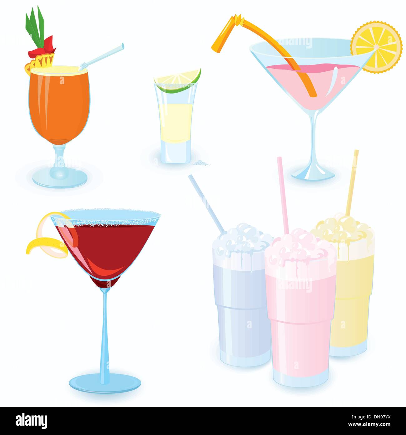 Cocktail pineapple Stock Vector Images - Alamy