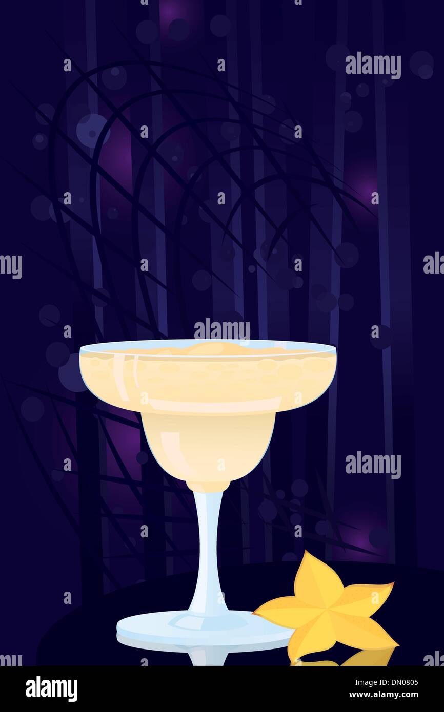 Refreshing fruit alcohol cocktail Stock Vector Images - Alamy