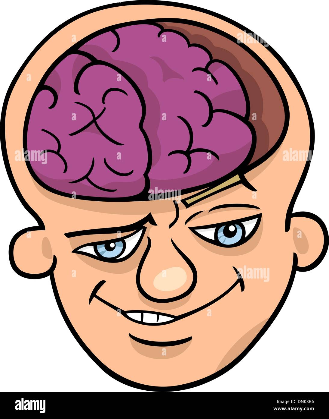 brainy man cartoon Stock Vector Art & Illustration, Vector Image ...