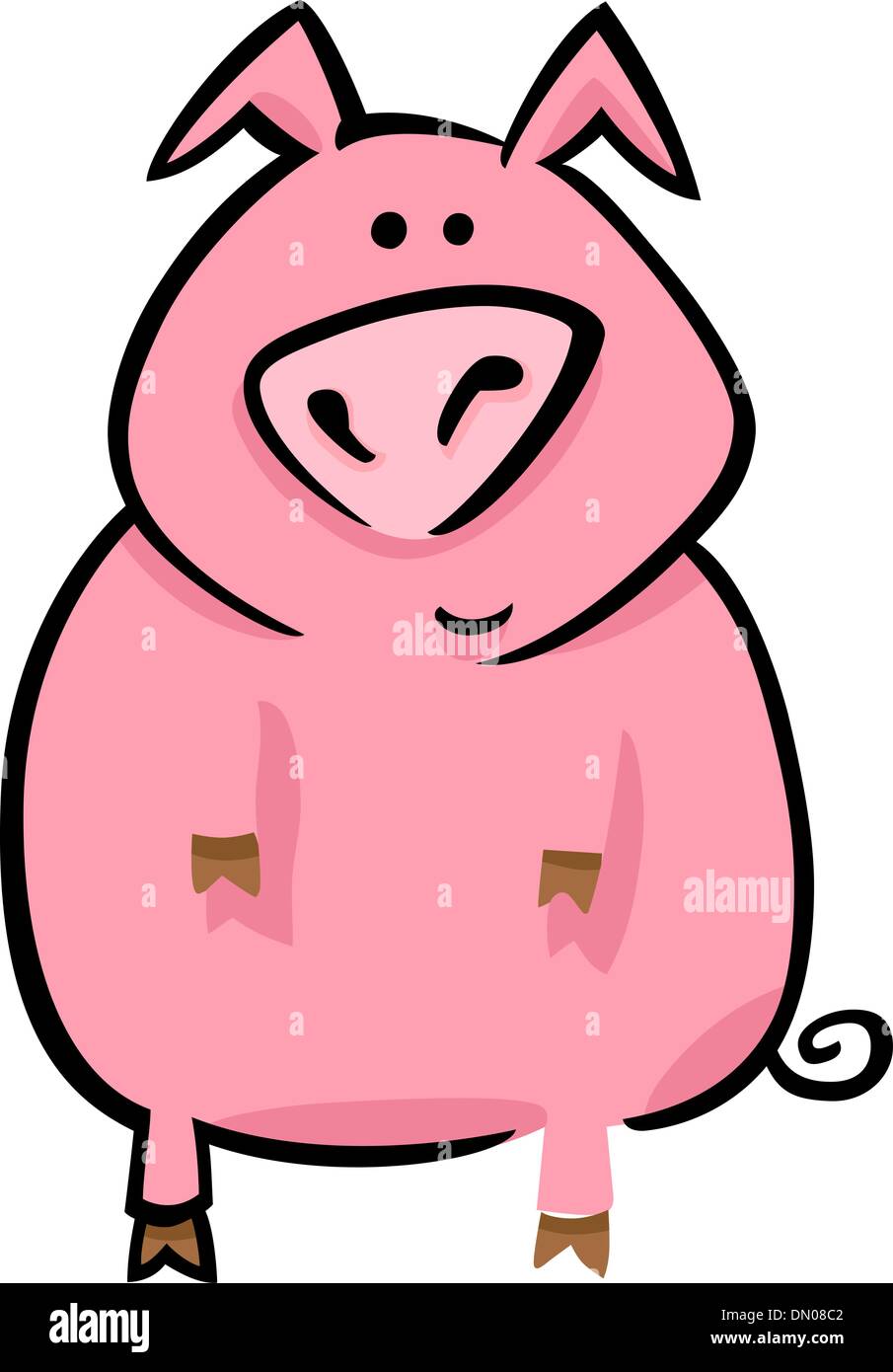cartoon illustration of farm pig Stock Vector Image & Art - Alamy